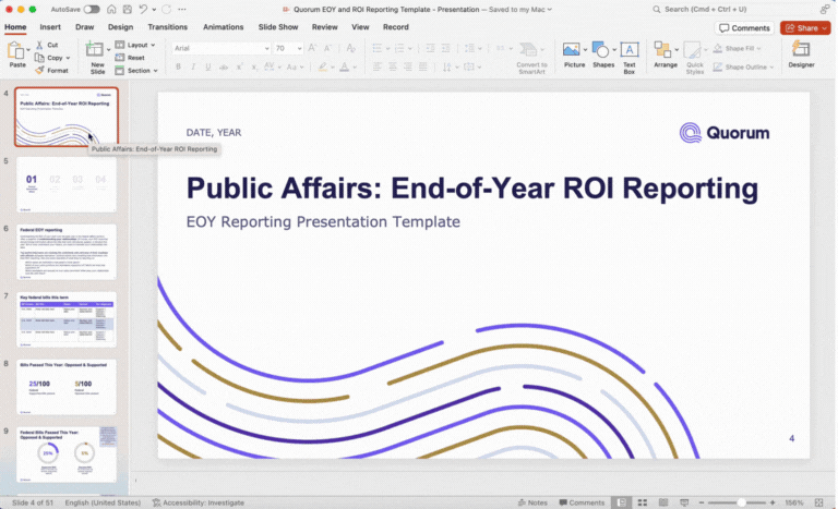 Public Affairs EOY Reporting Template | Quorum